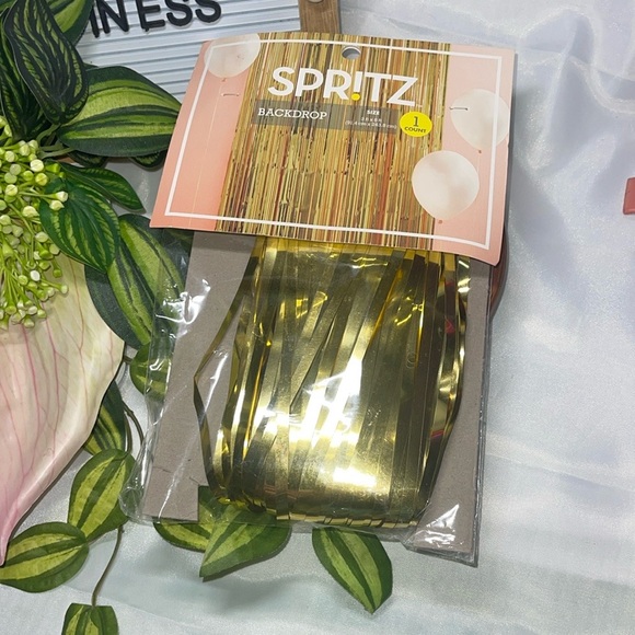 Spritz | Party Supplies | New Years Gold Party Backdrop Gold Spritz 3ft ...